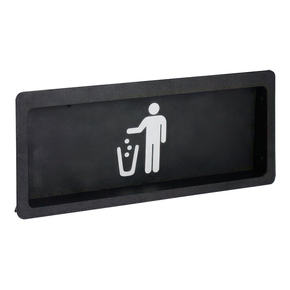 Dispense-Rite FMTD-3BT Black Polystyrene Large Countertop-Mount Waste ...