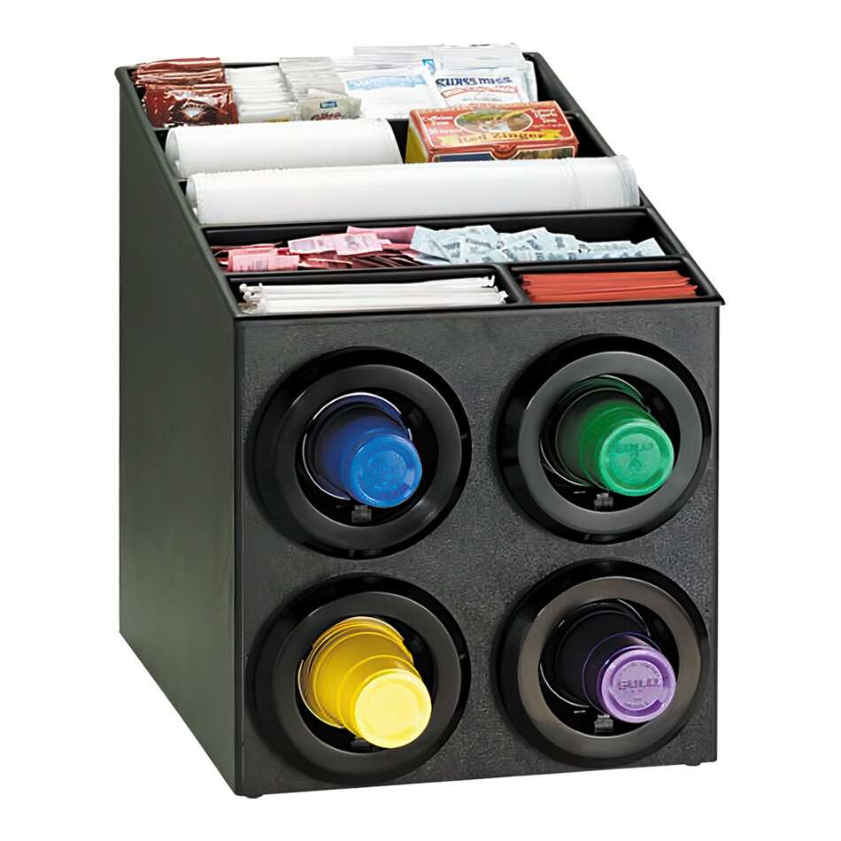 Dispense-Rite Black Polystyrene One-Size-Fits-All Countertop 4 ...