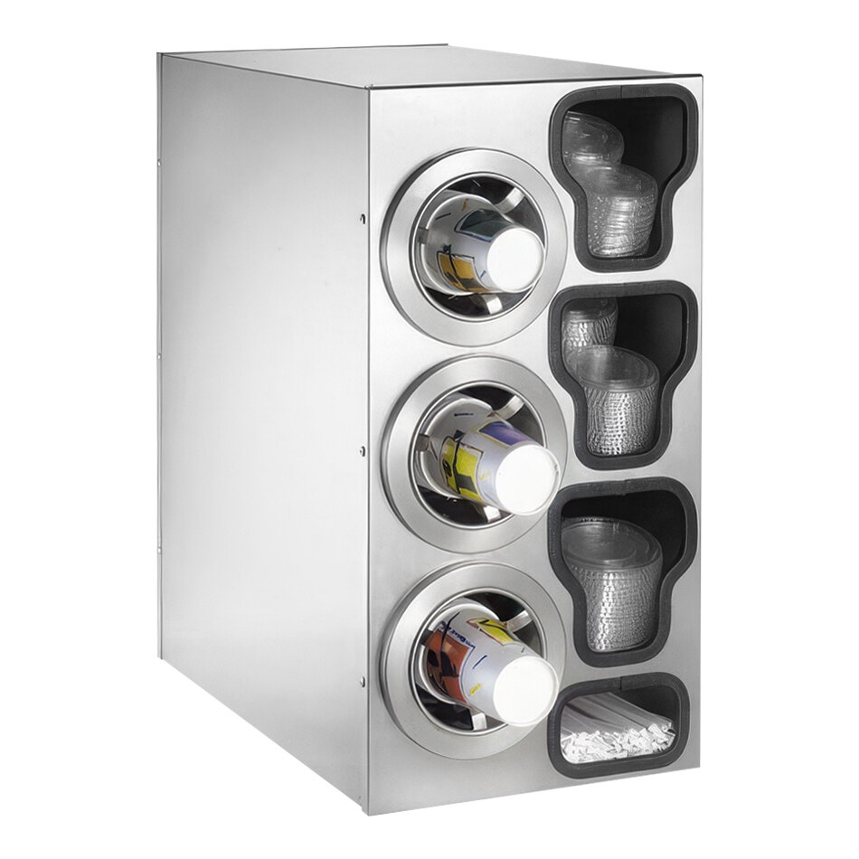 Dispense-Rite Stainless Steel One-Size-Fits-All 3-Compartment Left Side ...