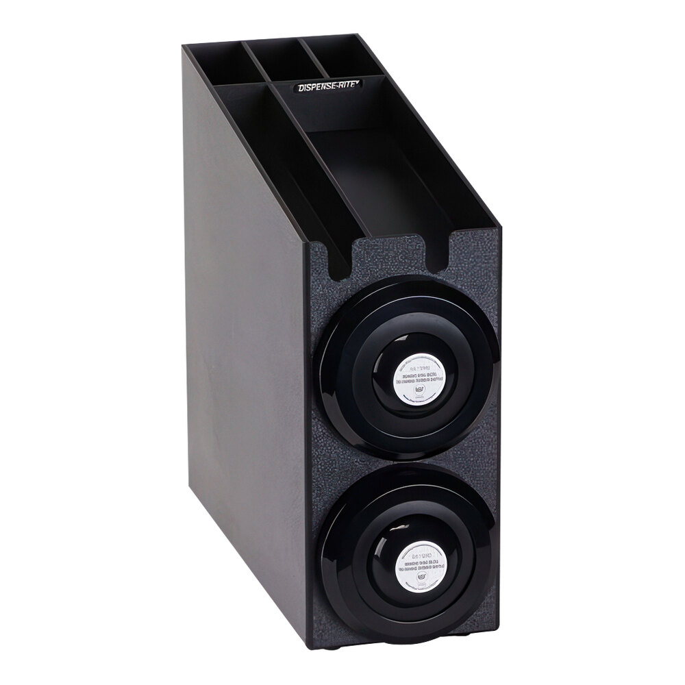 Dispense-Rite Black Polystyrene 4-24 oz. Countertop Cup Dispenser with ...