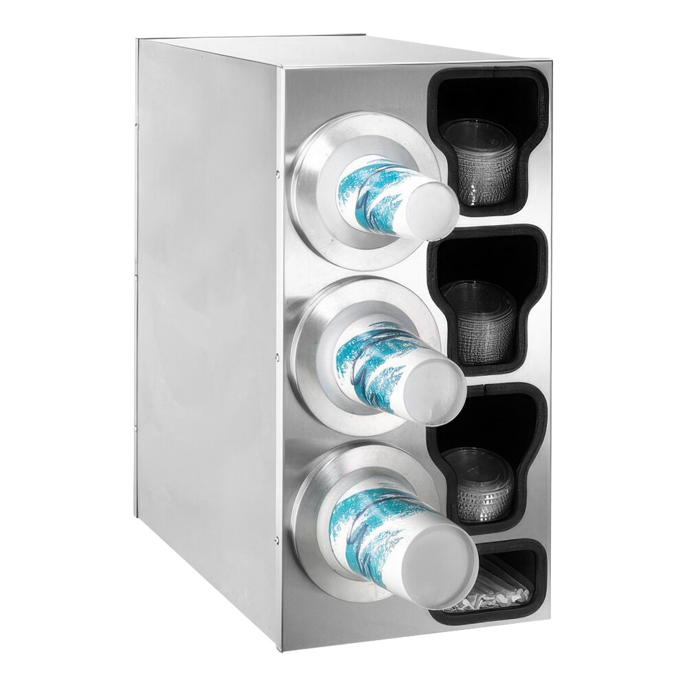 Dispense-Rite 25 3/8" Stainless Steel Countertop One-Size-Fits-All 3 ...