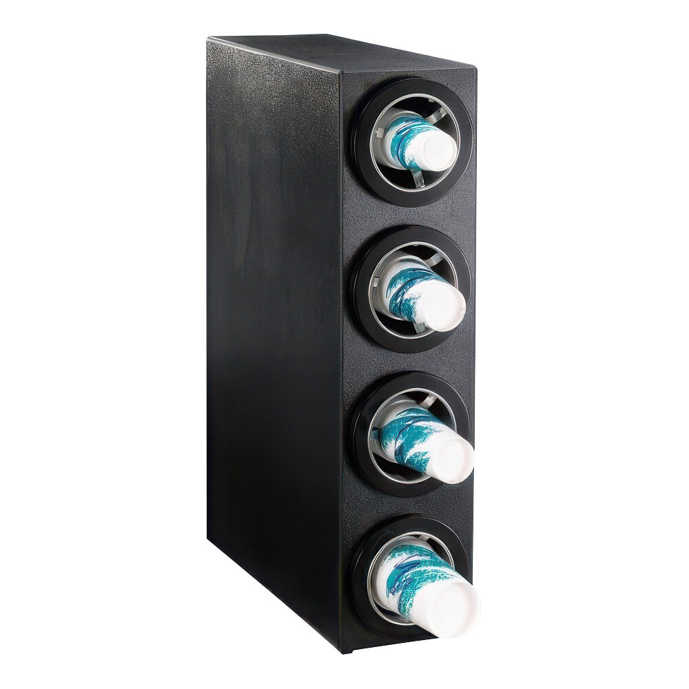 Dispense-Rite Black Polystyrene One-Size-Fits-All 4-Compartment ...