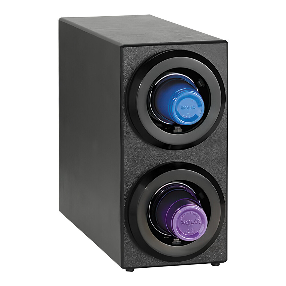 Dispense-Rite Black Polystyrene One-Size-Fits-All 2-Compartment ...