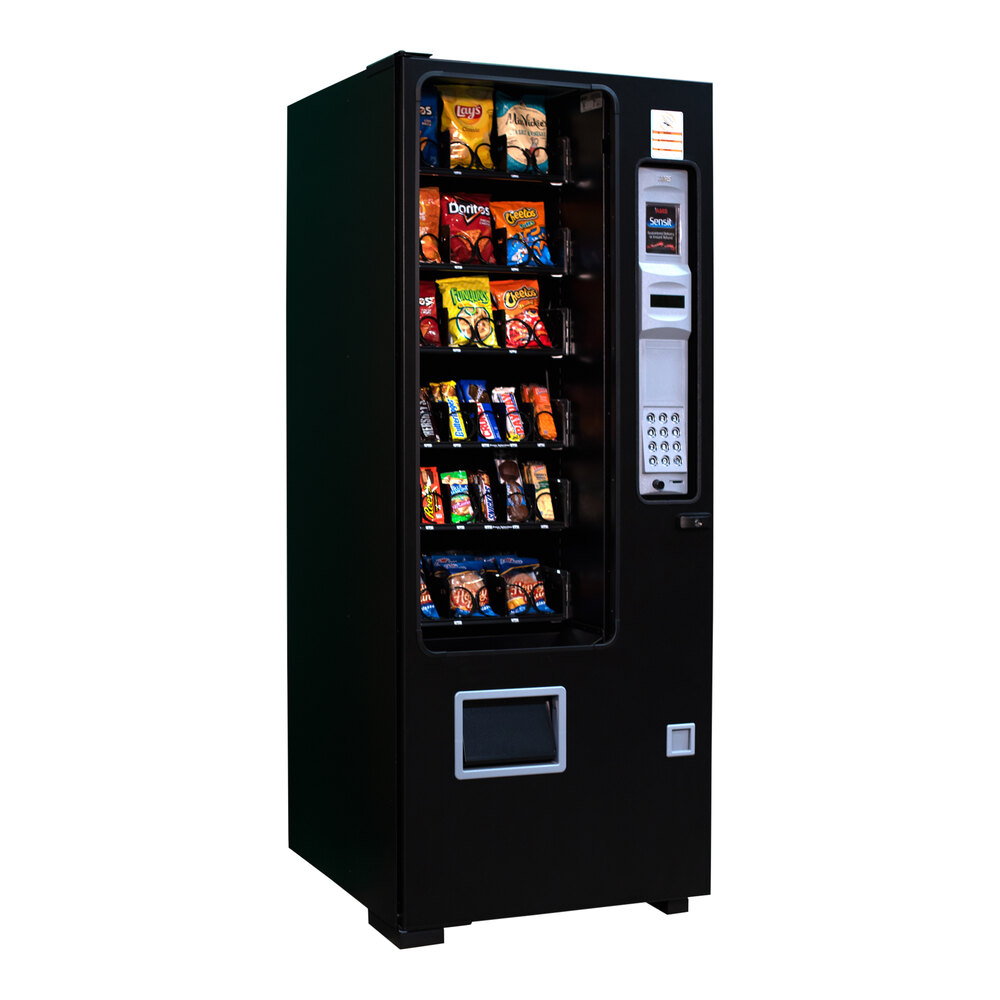AMS SlimGem 24-Selection Narrow Snack Vending Machine with Coin and ...
