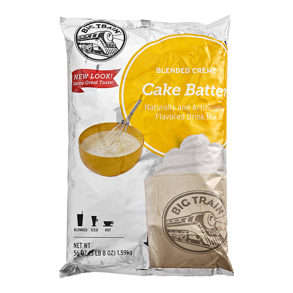Big Train 3.5 lb. Cake Batter Blended Creme Frappe Mix - 5/Case