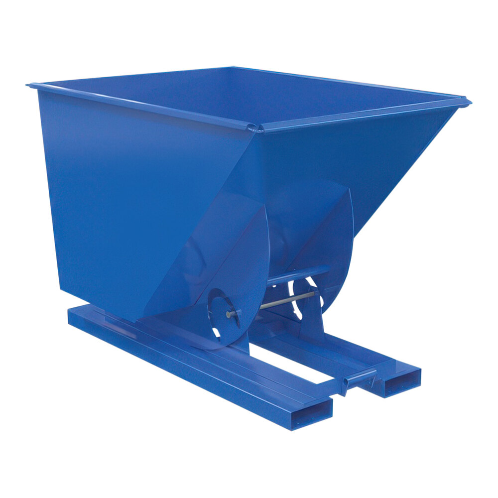 Vestil 1 Cubic Yard Medium-Duty Manual Blue Steel Forklift Hopper D-100 ...