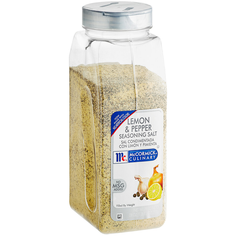 McCormick Culinary Lemon and Pepper Seasoning Salt 28 oz. - 6/Case
