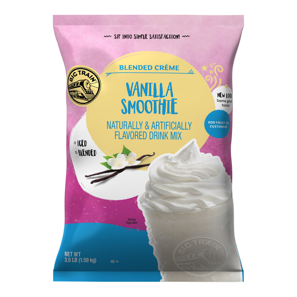 Big Train 3.5 lb. Vanilla Smoothie Mix - 5/Case