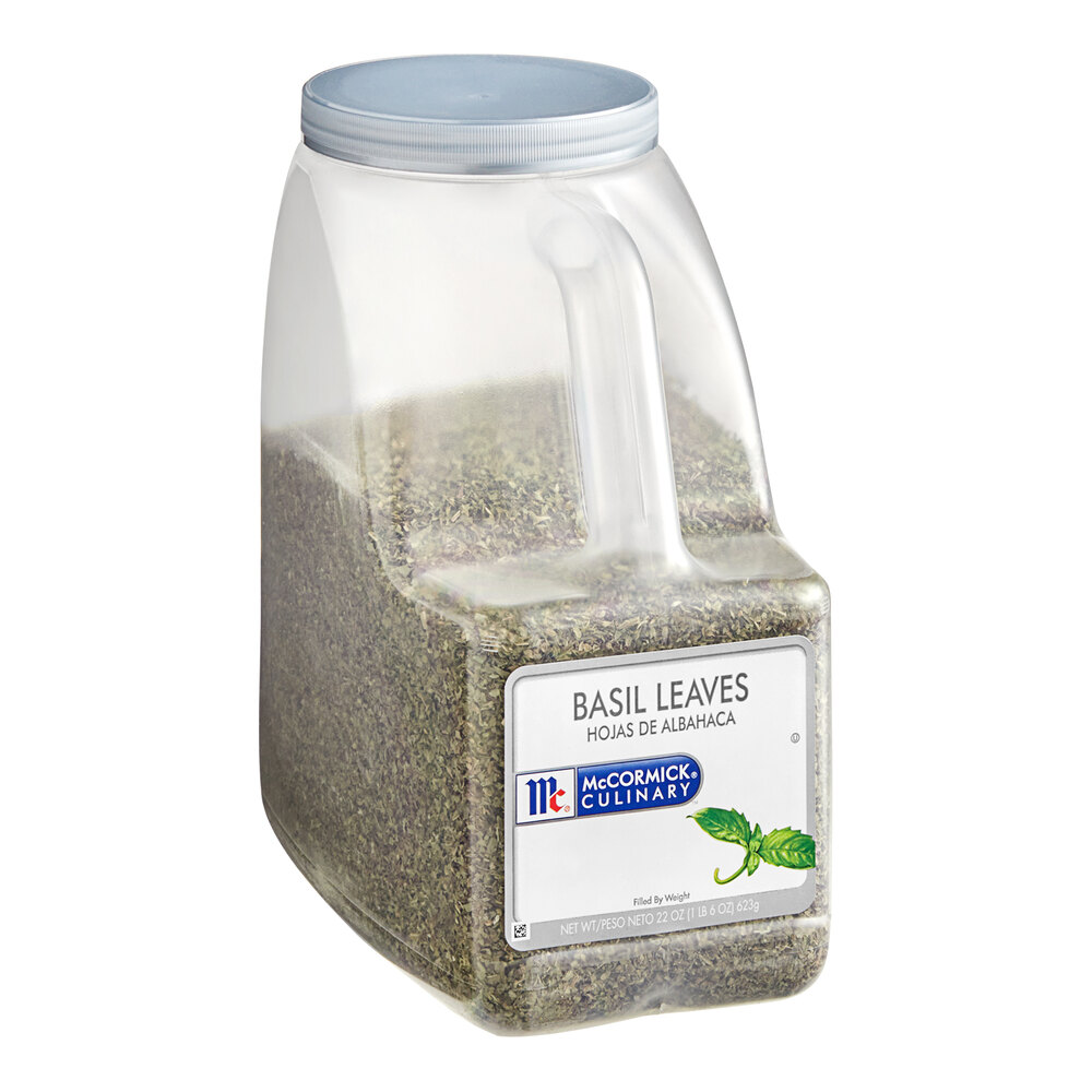 McCormick Culinary Basil Leaves 22 oz. - 3/Case