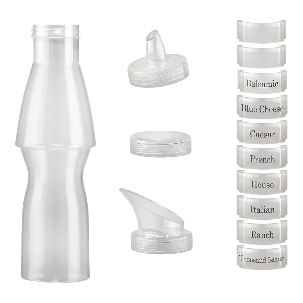 Bon Chef Smart Bowl 32 oz. 6-Count Polycarbonate Salad Dressing Bottle ...