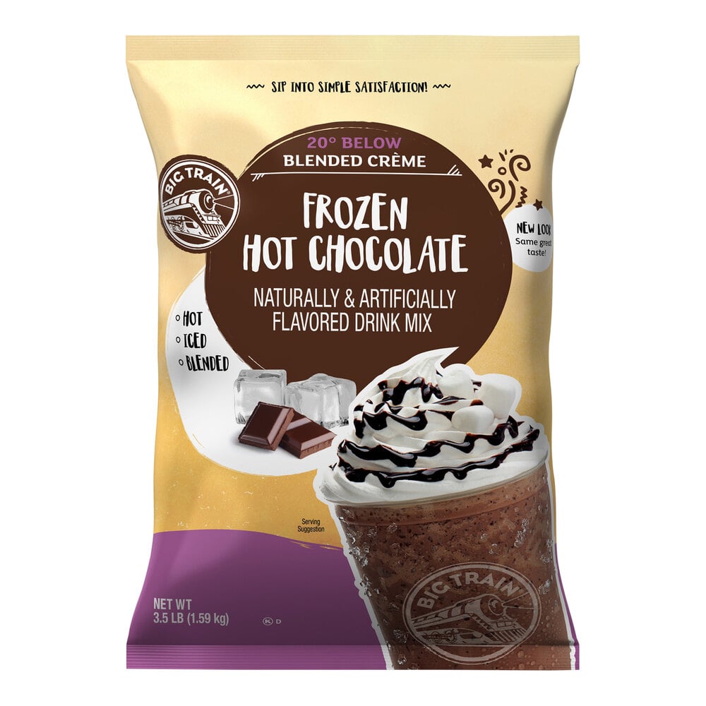 Big Train 3.5 lb. 20 Below Frozen Hot Chocolate Mix - 5/Case