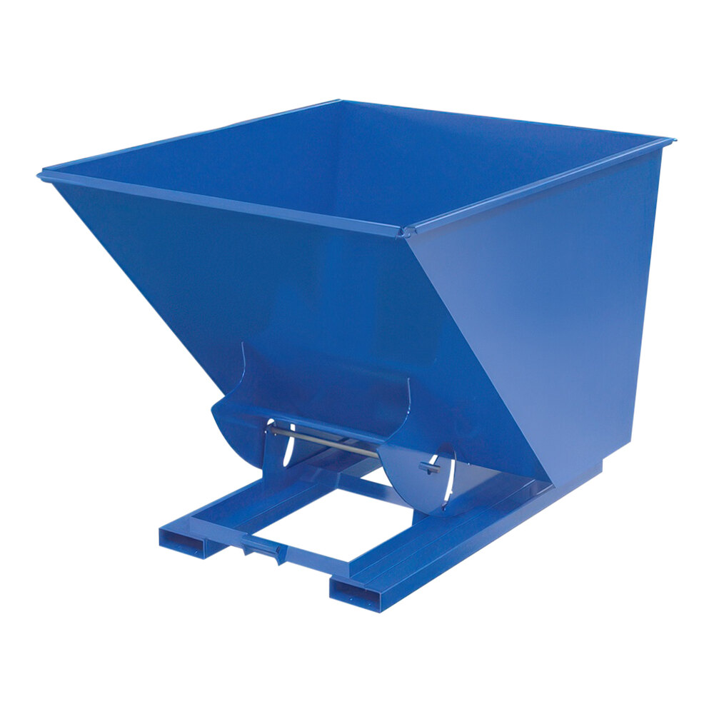 Vestil 2 Cubic Yard Heavy-Duty Manual Blue Steel Forklift Hopper D-200 ...