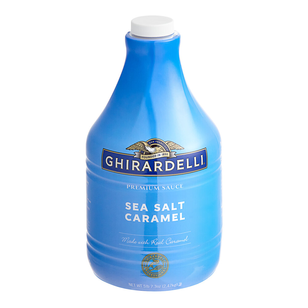 Ghirardelli Sea Salt Caramel Flavoring Sauce 64 fl. oz. - 6/Case