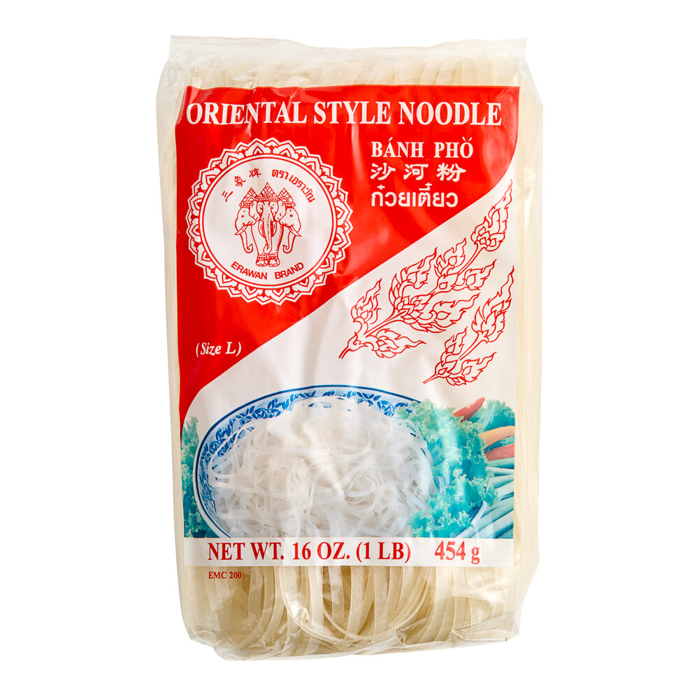 Erawan Large Thai Rice Stick Noodles 1 lb. - 30/Case