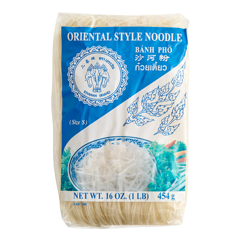 Erawan Small Thai Rice Stick Noodles 1 lb. - 30/Case