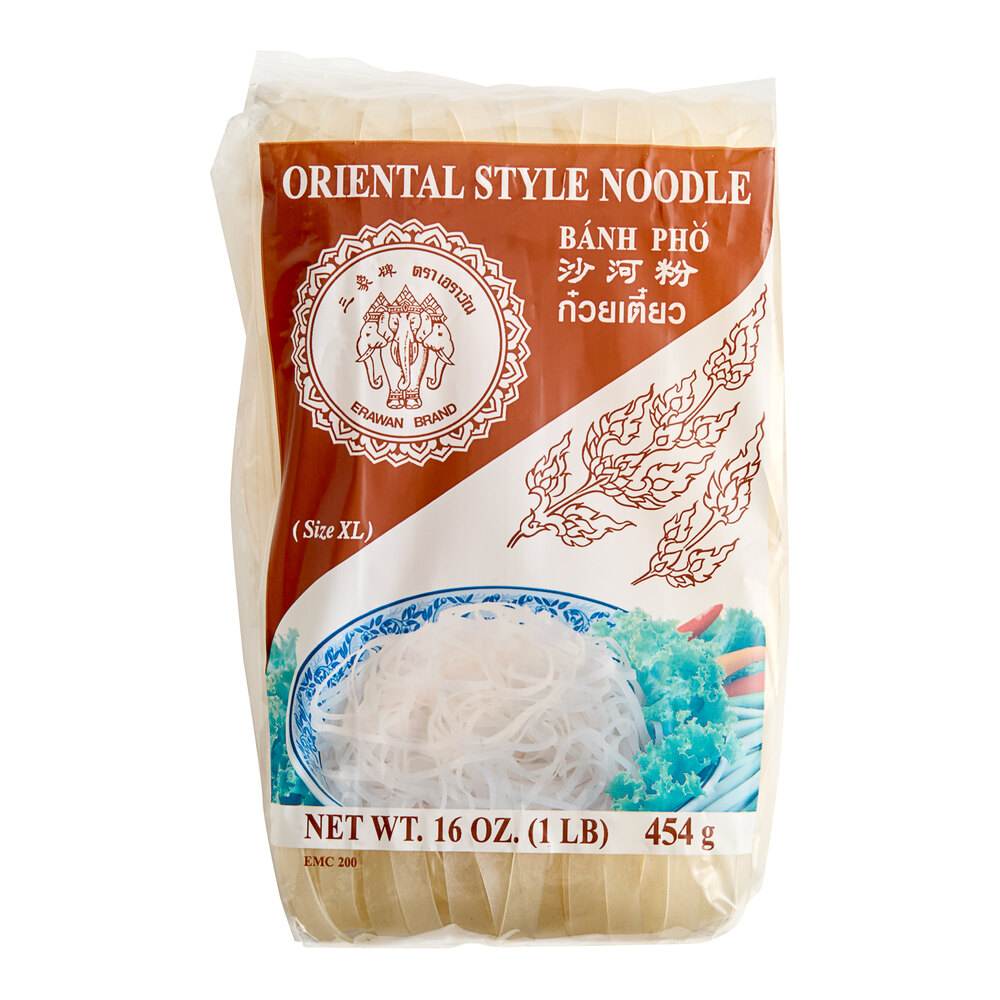 Erawan Extra-Large Thai Rice Stick Noodles 1 lb. - 30/Case