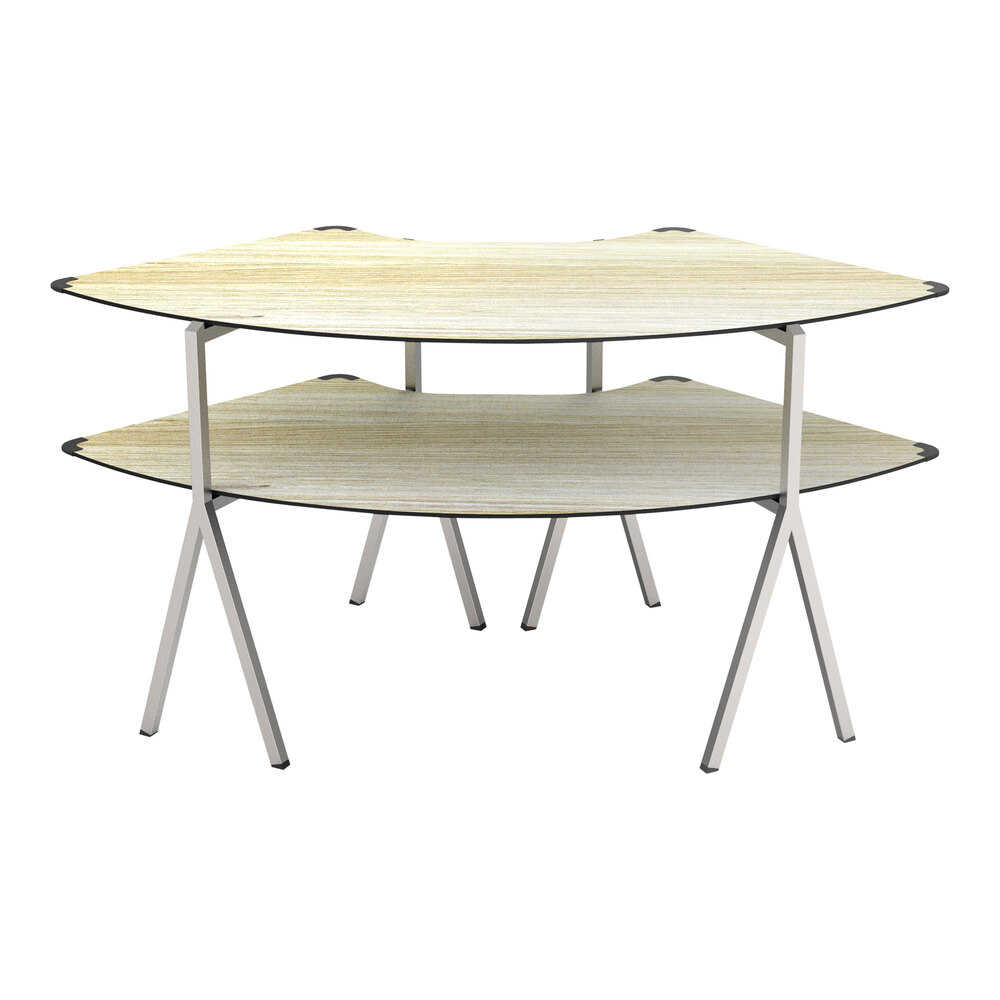 Rosseto Modulite 64 1/2" x 33 1/2" x 31 13/16" Two-Level Quarter Round ...