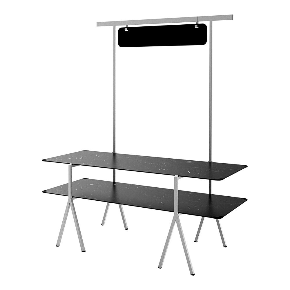 Rosseto Modulite 71" x 30" x 87 5/16" Two-Level Display Table with ...