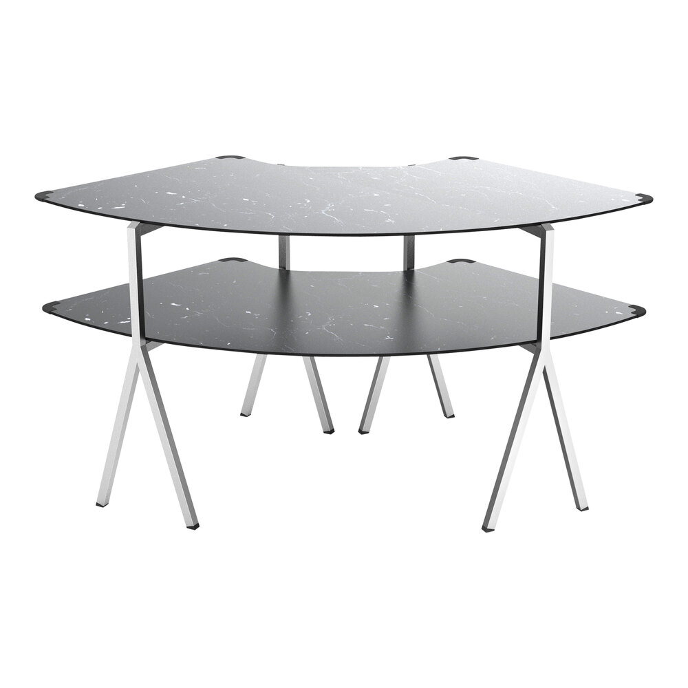 Rosseto Modulite 64 1/2" x 33 1/2" x 31 13/16" Two-Level Quarter Round ...