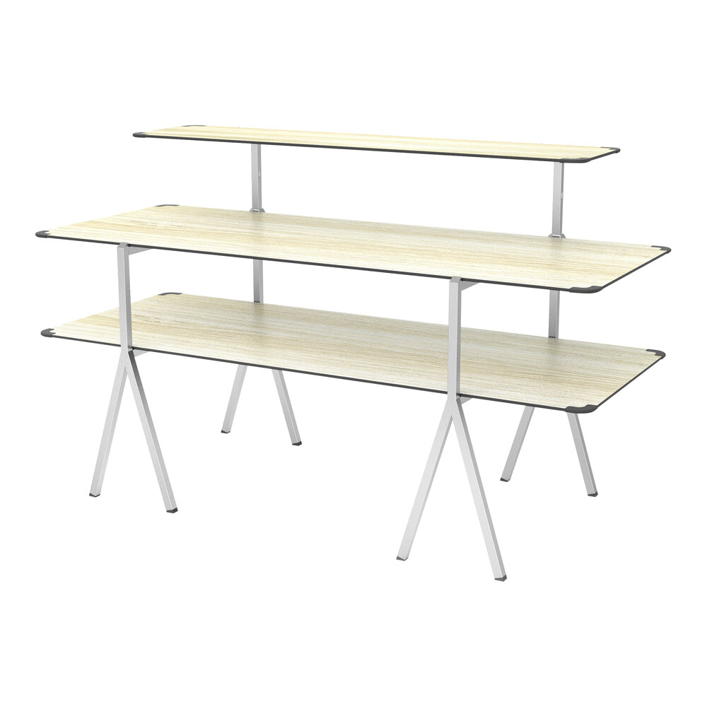 Rosseto Modulite 71" x 30" x 42 3/16" Three-Level Display Table with ...