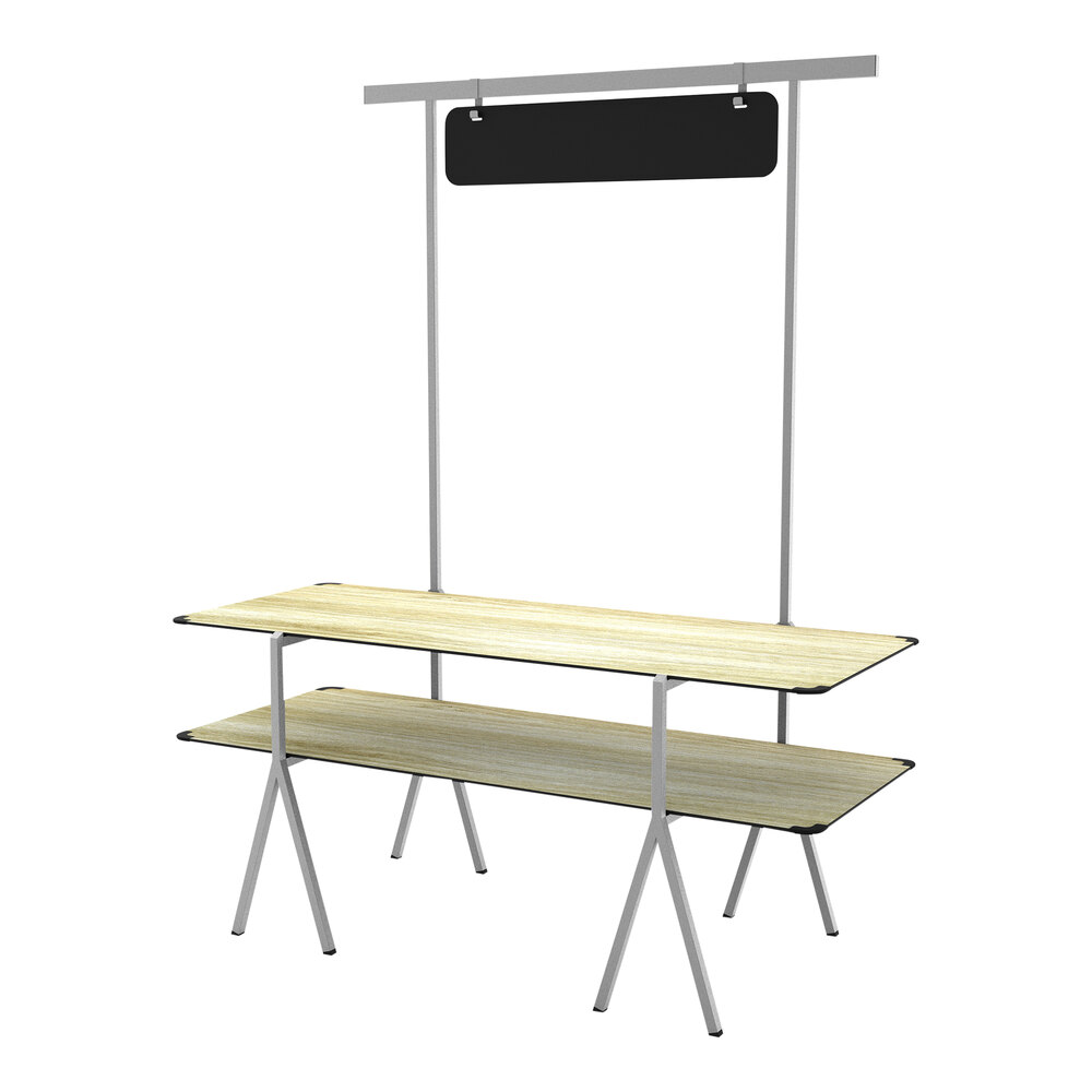 Rosseto Modulite 71" x 30" x 87 5/16" Two-Level Display Table with ...