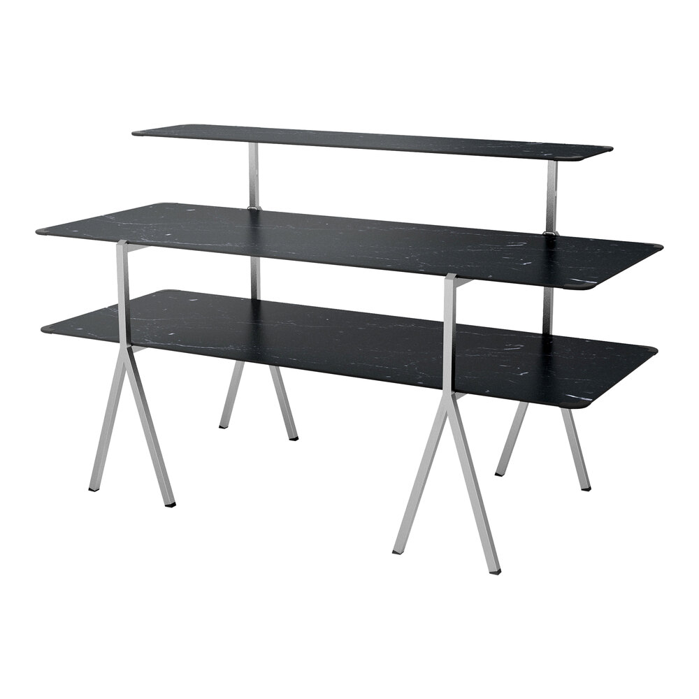 Rosseto Modulite 71" x 30" x 42 3/16" Three-Level Display Table with ...