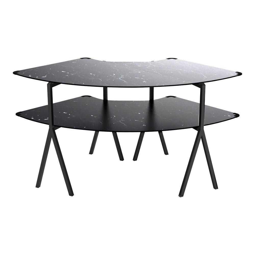 Rosseto Modulite 64 1/2" x 33 1/2" x 31 13/16" Two-Level Quarter Round ...