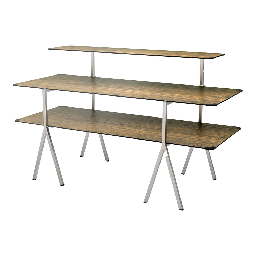 Rosseto Modulite 71" x 30" x 42 3/16" Three-Level Display Table with ...