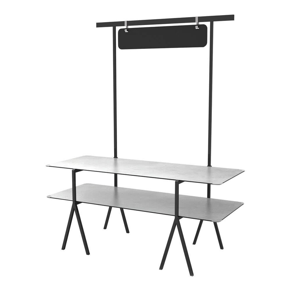Rosseto Modulite 71" x 30" x 87 5/16" Two-Level Display Table with ...
