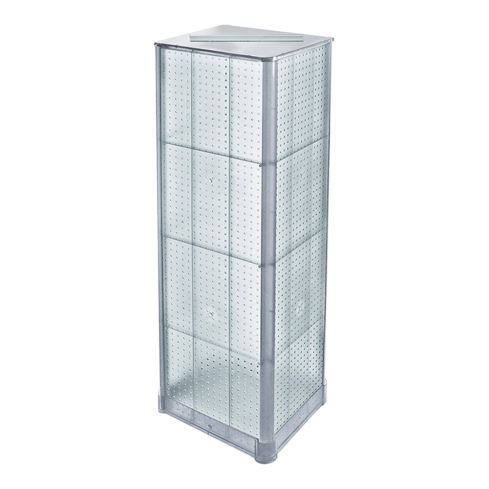 Azar Displays 20" x 20" x 61 1/16" Clear High-Impact Styrene 4-Sided ...