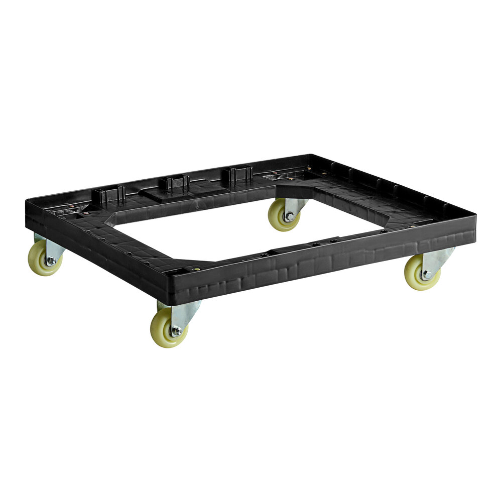 Baker's Lane 26" x 22" x 6" Black Bread Tray Dolly