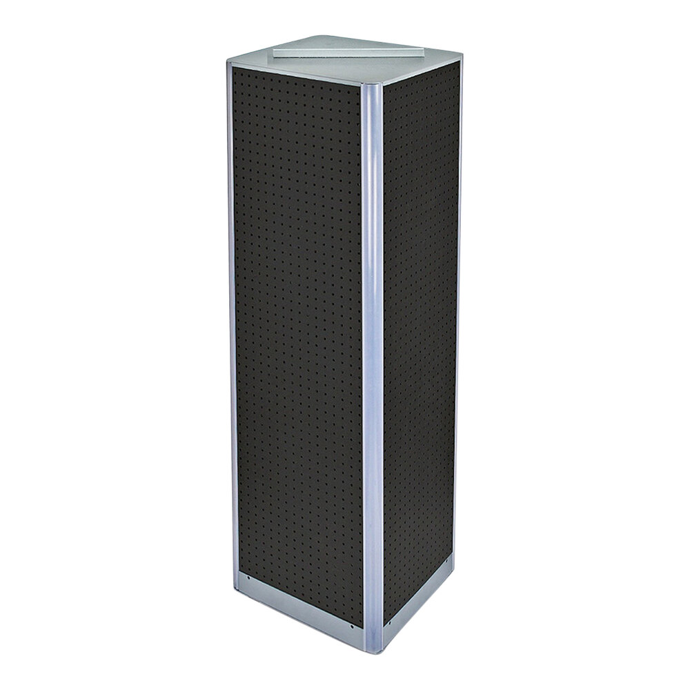 Azar Displays 20" x 20" x 61 1/16" Black High-Impact Styrene 4-Sided ...