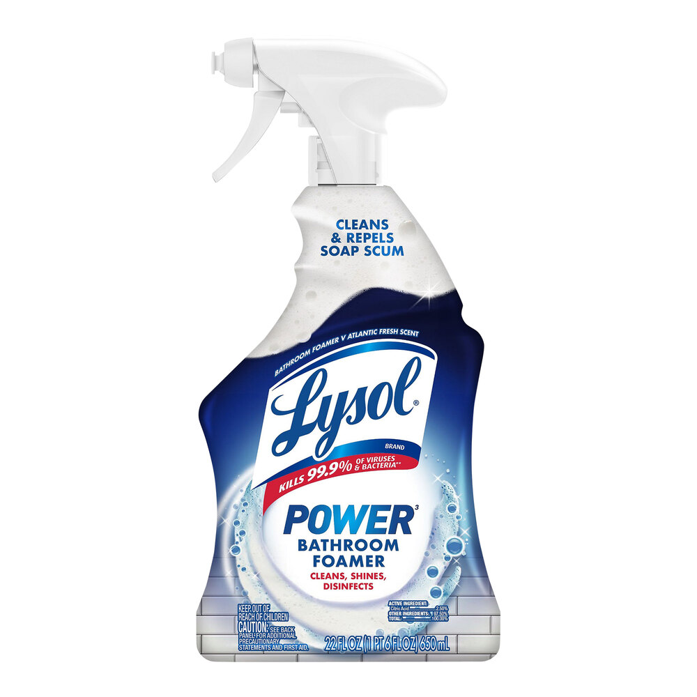 Lysol RAC90036CT 22 oz. Power Bathroom Foamer Spray - 6/Case
