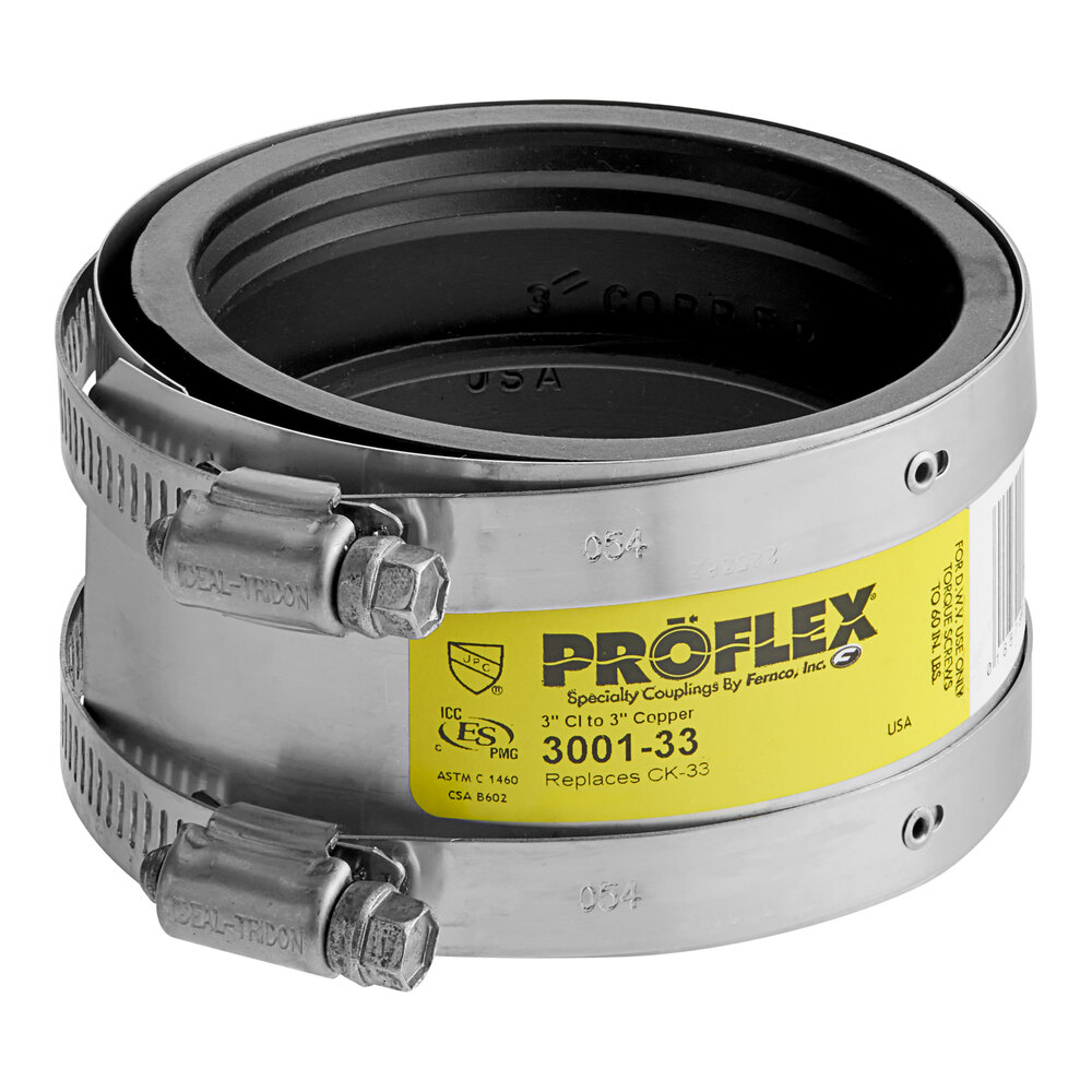 Fernco® Proflex 3001-33 3" x 3" Neoprene Coupling