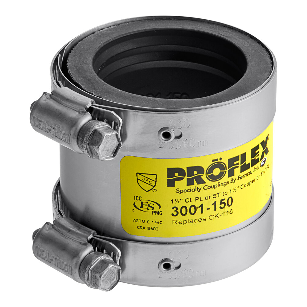 Fernco® Proflex 3001-150 1 1/2" x 1 1/2" Neoprene Coupling