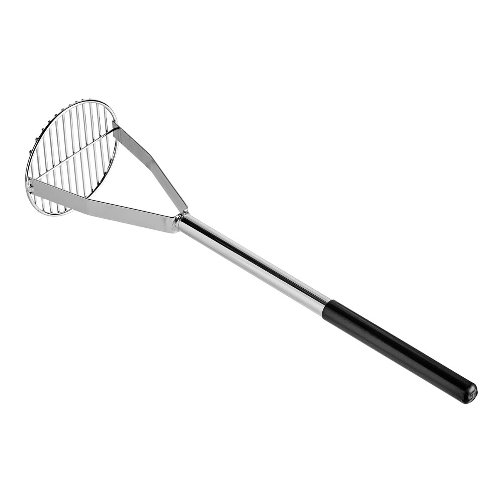 TableCraft 24" Chrome-Plated Steel Round-Faced Potato / Bean Masher ...