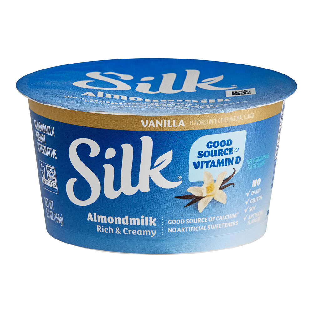 Silk Dairy-Free Vanilla Almond Milk Yogurt Alternative 5.3 oz. - 8/Pack