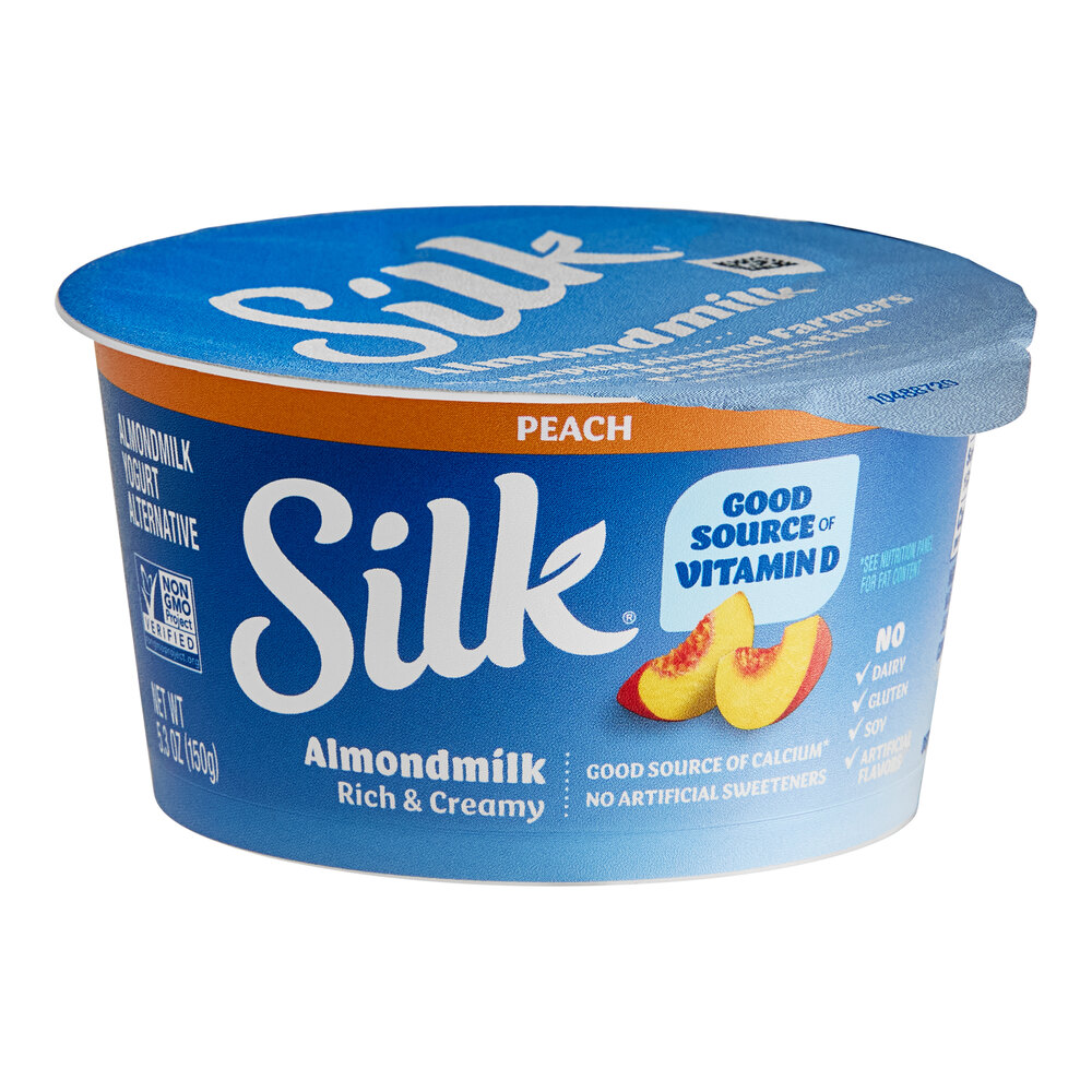 Silk Dairy-Free Peach Almond Milk Yogurt Alternative 5.3 oz. - 32/Case