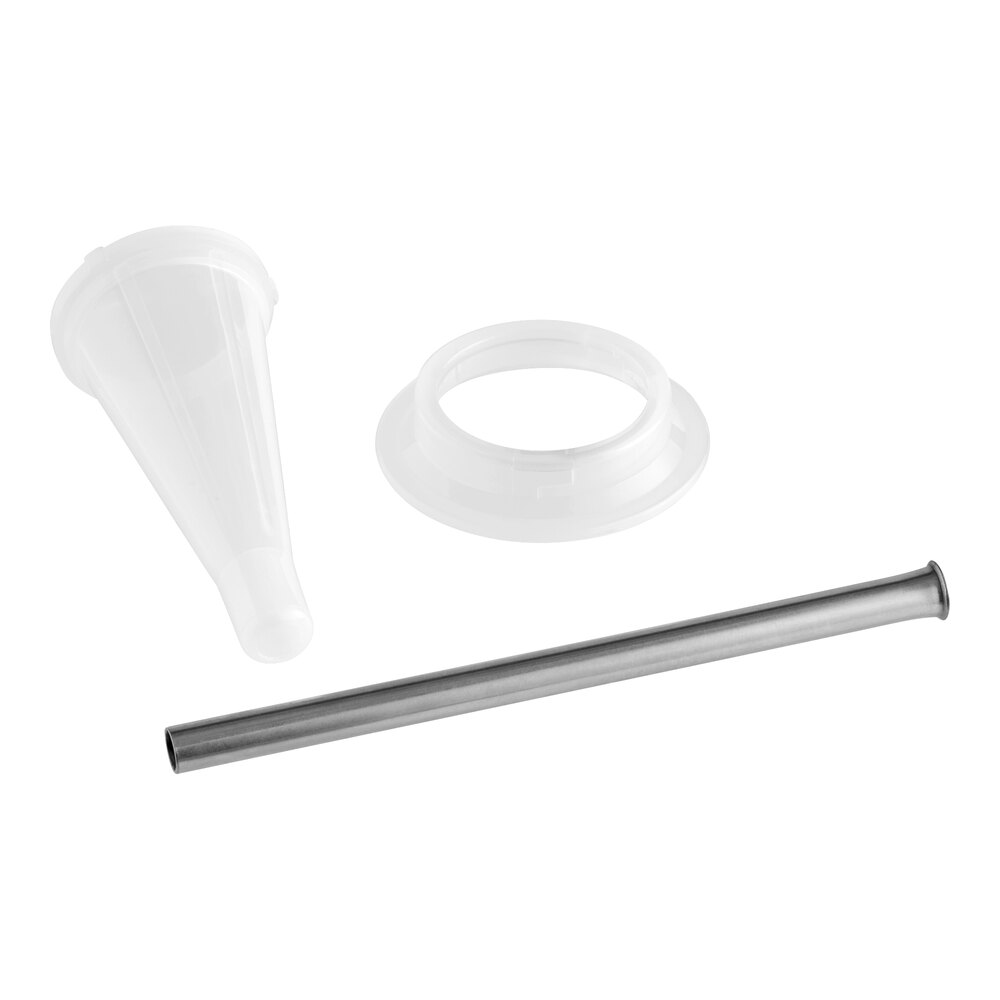 3/8" Grinder Stuffing Tube with Flange and Funnel Set for #12 Meat Grinders