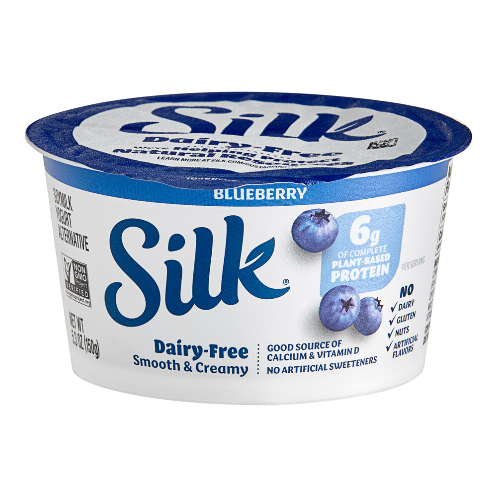 Silk Dairy-Free Blueberry Soymilk Yogurt Alternative 5.3 oz. - 8/Pack