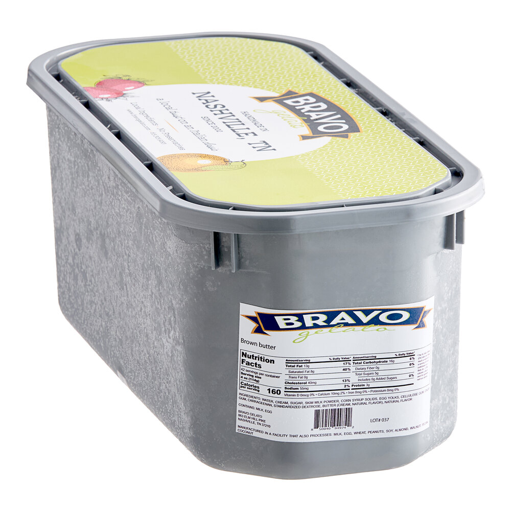 Bravo Gelato Brown Butter Gelato Tub 5 Liter