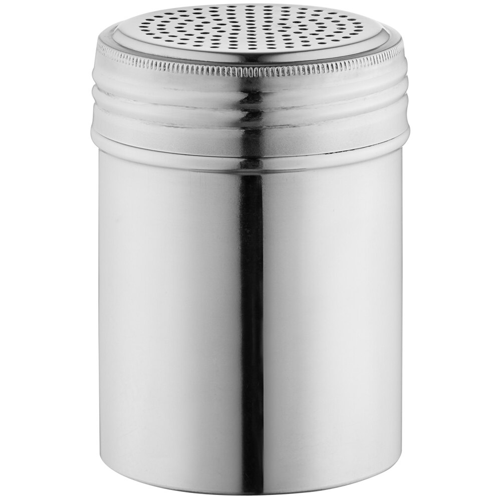 Choice 10 oz. Stainless Steel Shaker/Dredge