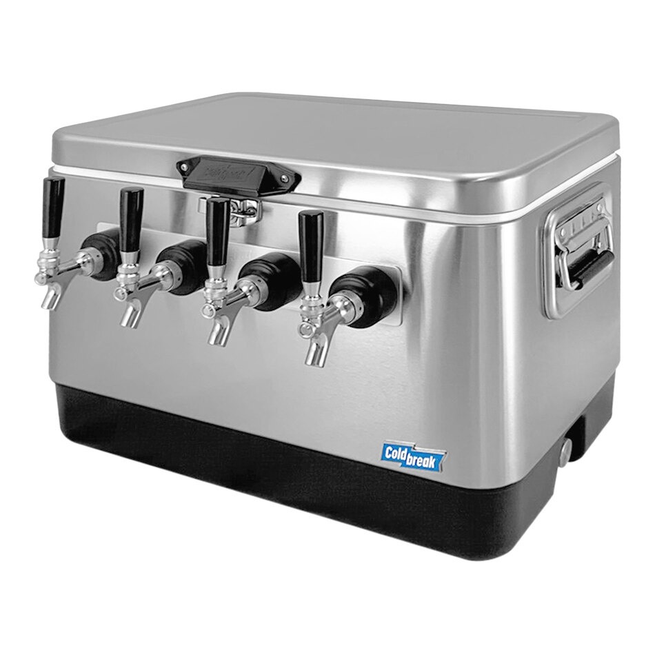 Coldbreak JOCK-4TR-SS54 Stainless Steel 4 Faucet 54 Qt. Insulated ...