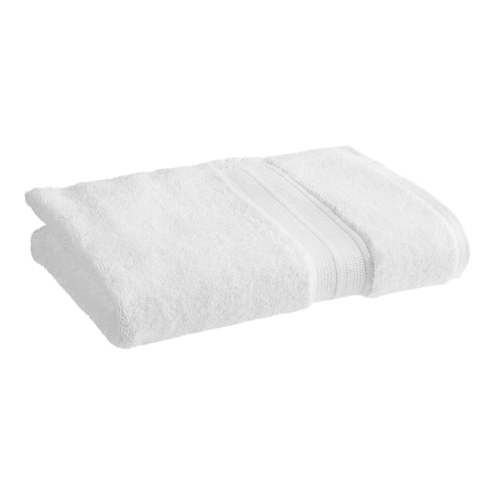 1888 Mills Sweet South 27" x 54" White 100% Long Staple Cotton Bath ...