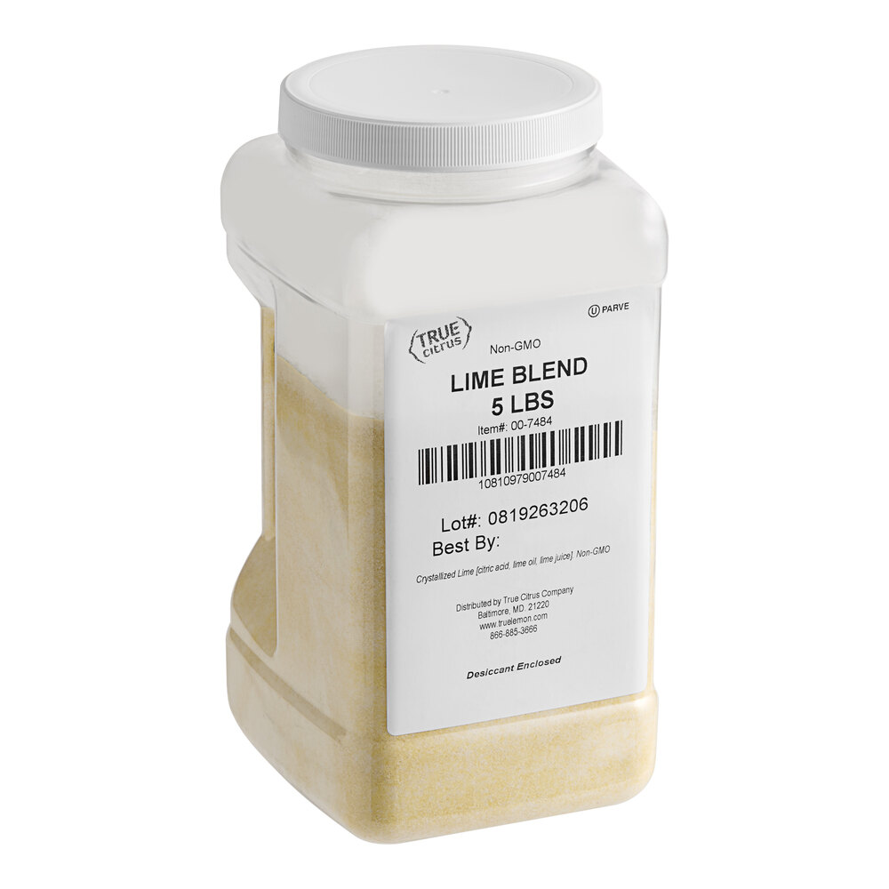 True Citrus Crystallized Lime Powder 5 lb. - 2/Case