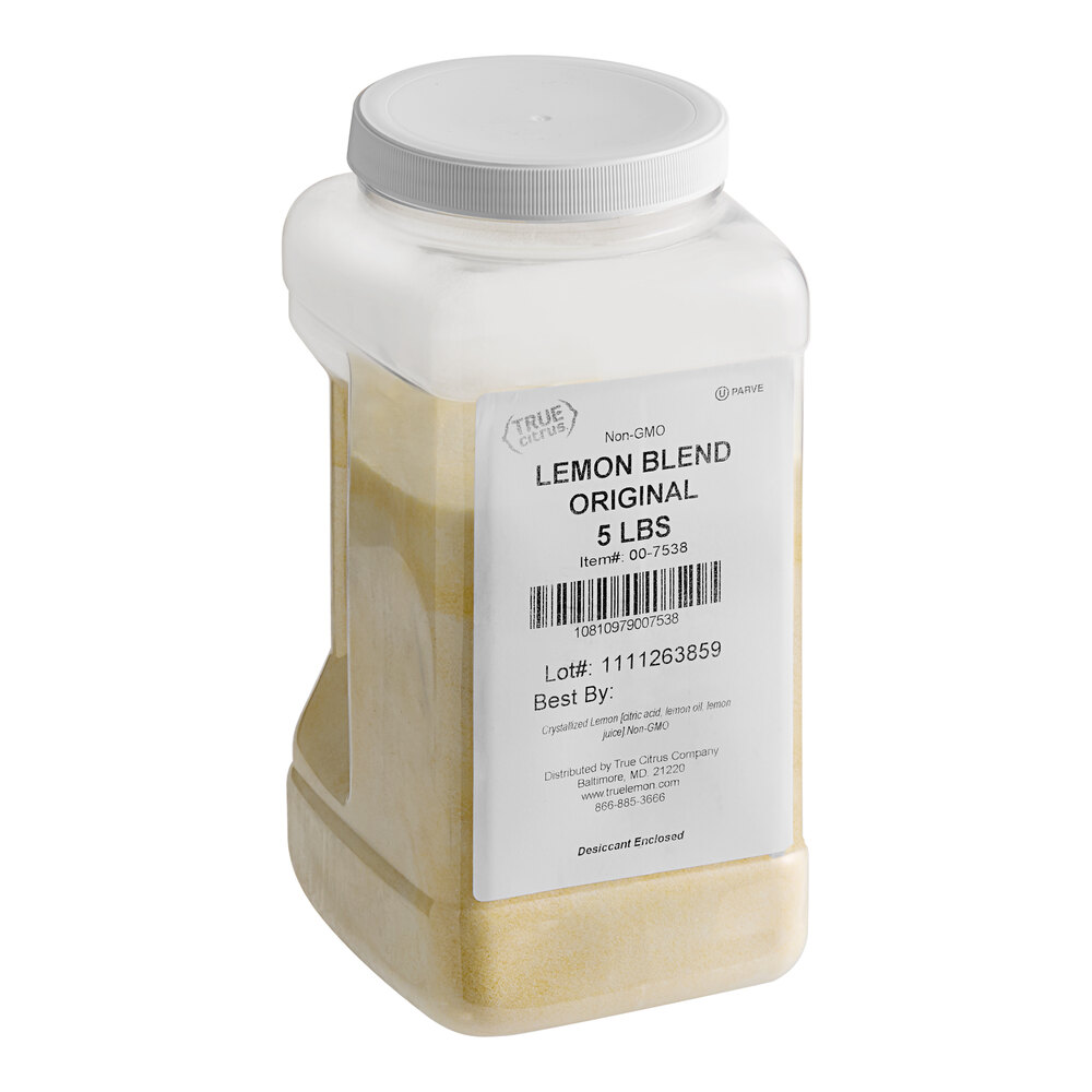 True Citrus Crystallized Lemon Powder 5 lb. - 2/Case