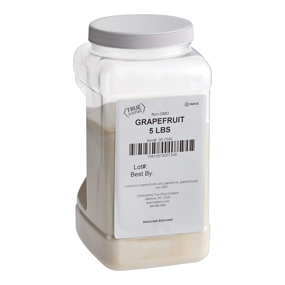 True Citrus Crystallized Grapefruit Powder 5 lb. - 2/Case
