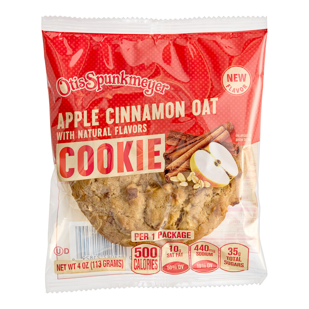 Otis Spunkmeyer Individually Wrapped Apple Cinnamon Oatmeal Cookie 4 oz ...
