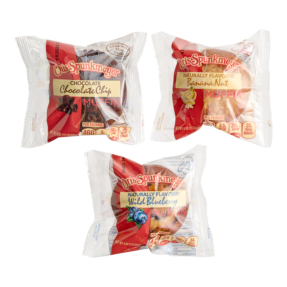 Otis Spunkmeyer Individually Wrapped Muffin Variety Pack 4 oz. - 60/Case