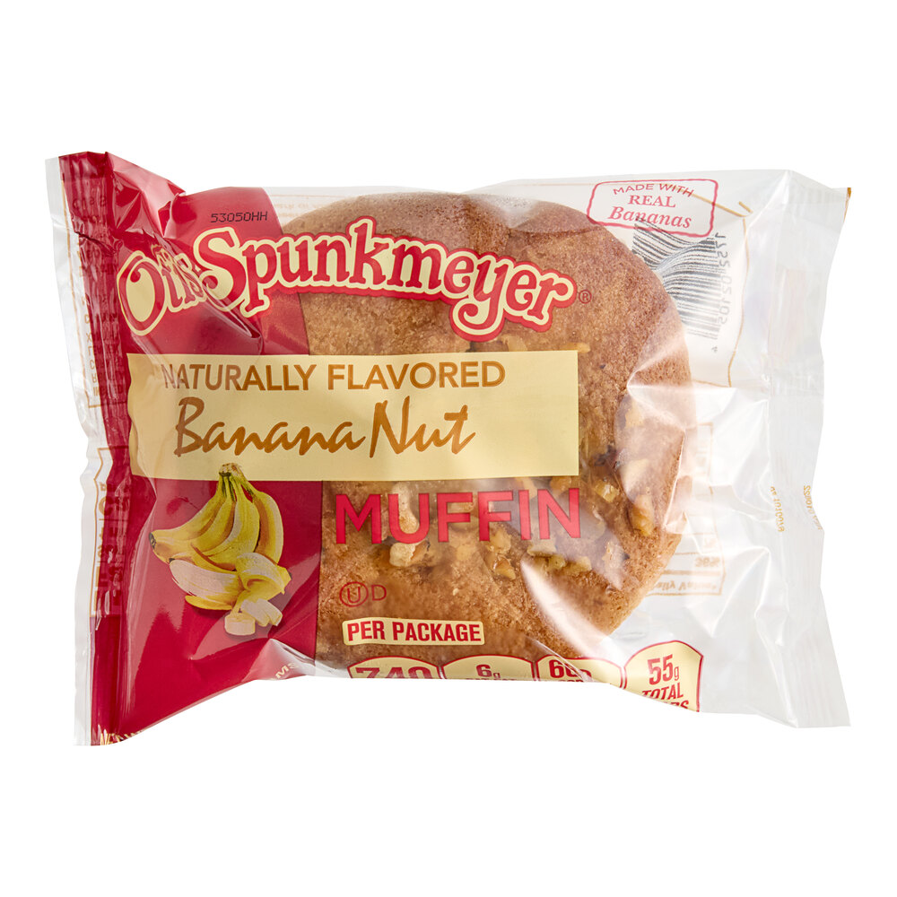 Otis Spunkmeyer Individually Wrapped Banana Nut Muffin 6.5 oz. - 48/Case